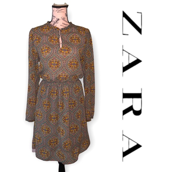 Zara | Dresses | Zara Basic Dress With Cool Design Size Large | Poshmark